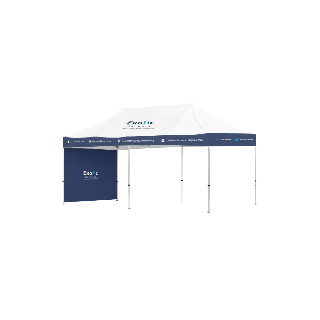 6m X 3m Gazebo With One Short Full Wall Exotic Banners 6m X 3m Gazebo With One Short Full Wall Exotic Banners